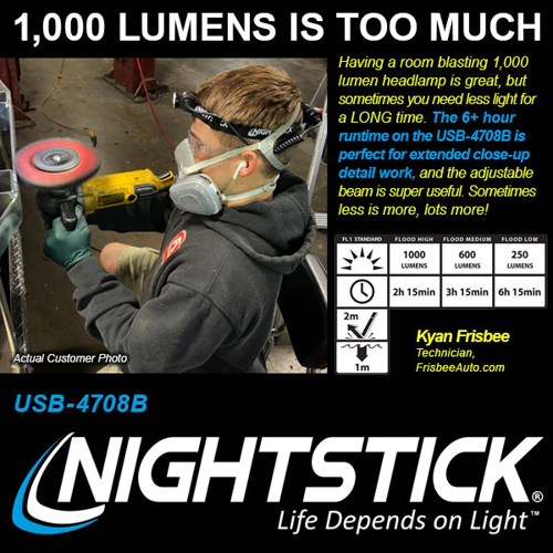 Nightstick Adjustable Beam Headlamp - USB Rechargeable