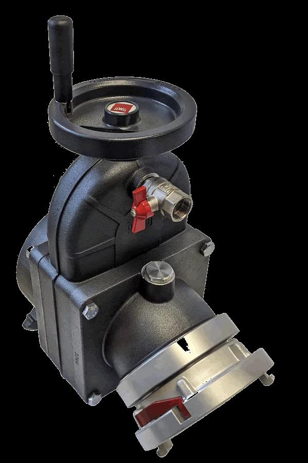 6" Harrington Gate valve superflow w/ 25° elbow